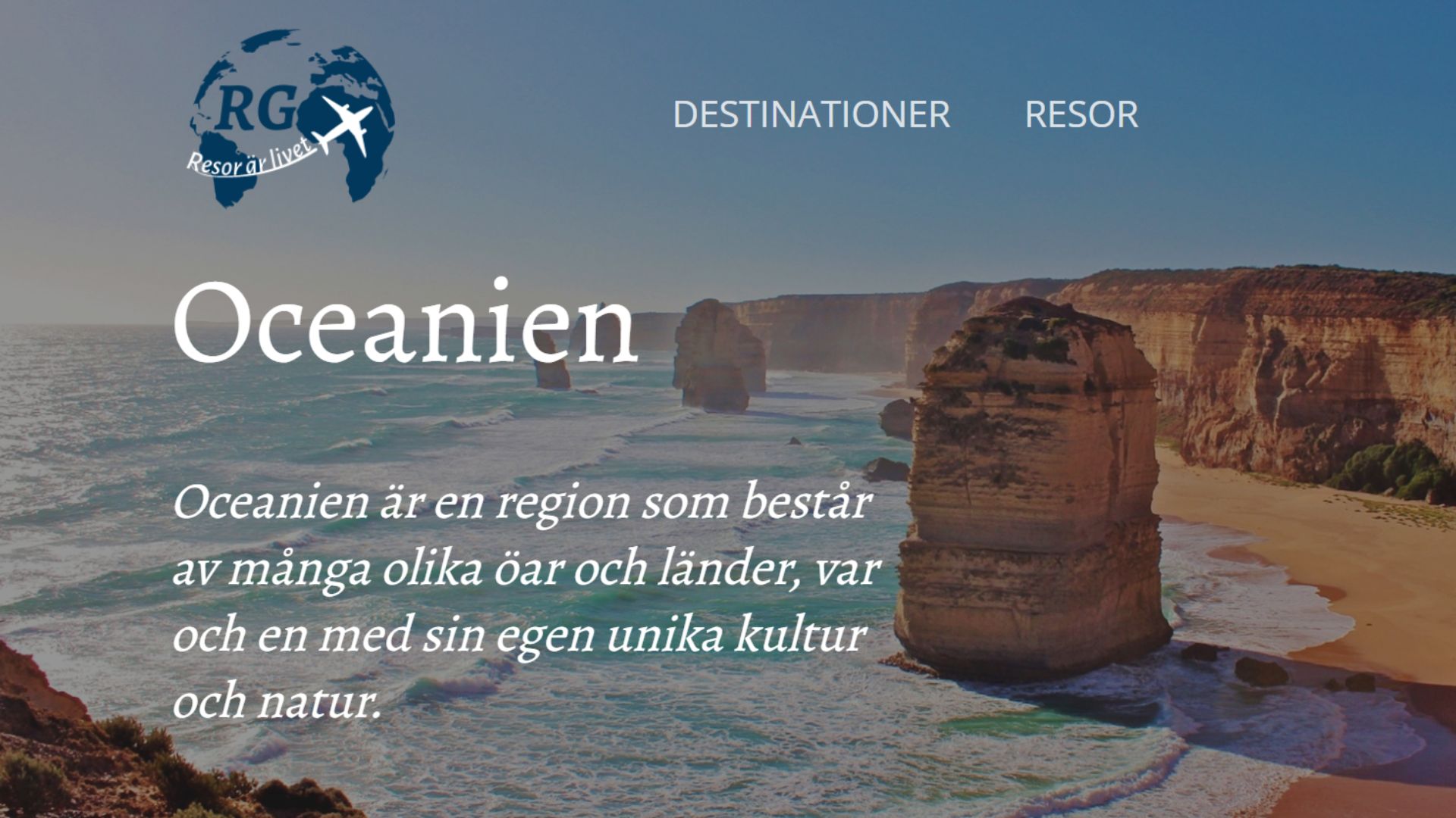 Lär dig om olika destinationer i Oceanien - Resorglobal